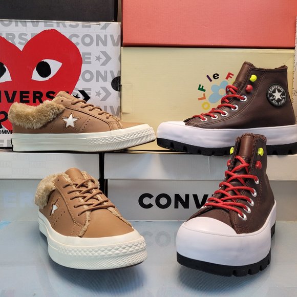 Converse | Shoes | New Converse Size 5 Shearling Bundle | Poshmark
